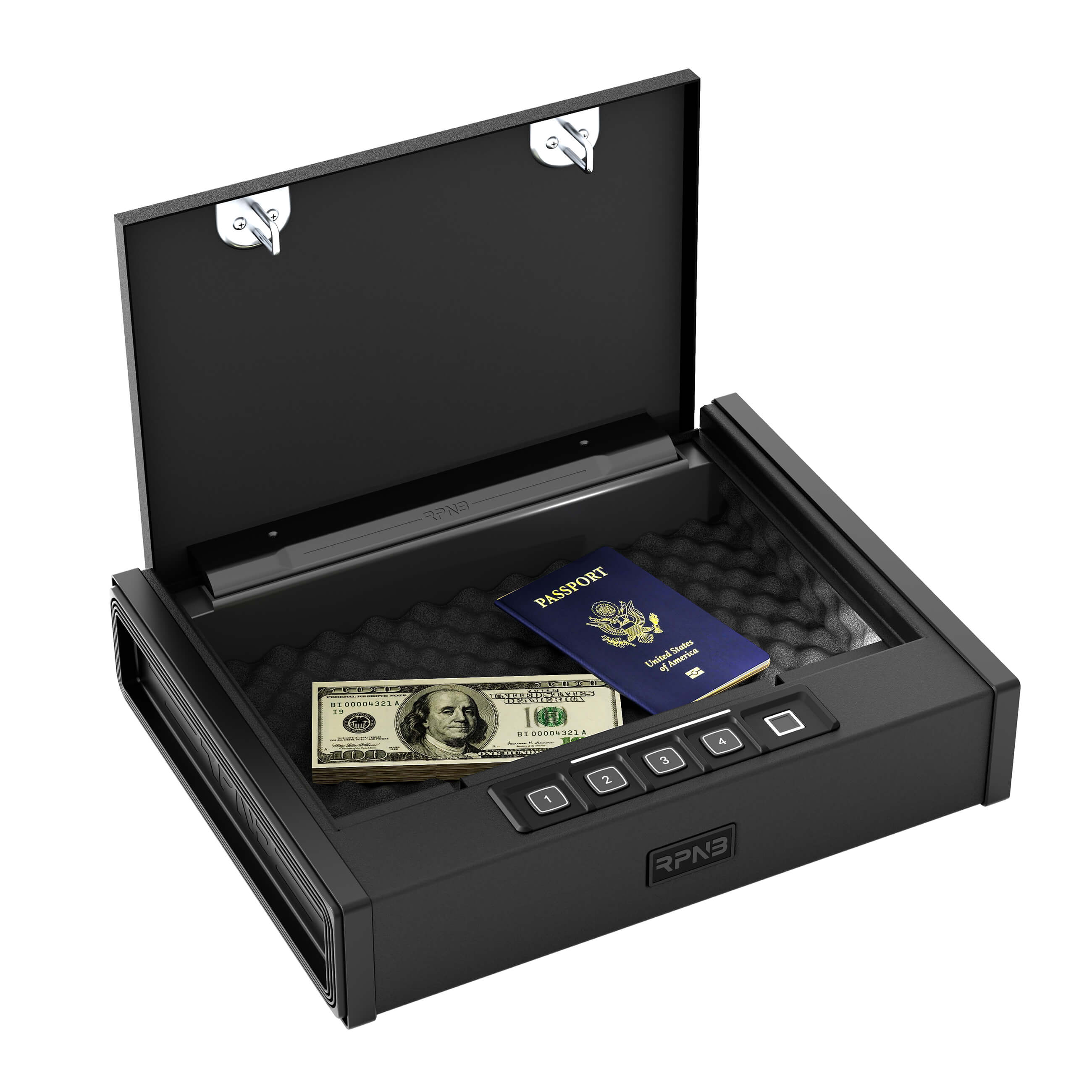 RPNB Gun Safe With Biometric Fingerprint-Quick Access Heavy Duty Black ...