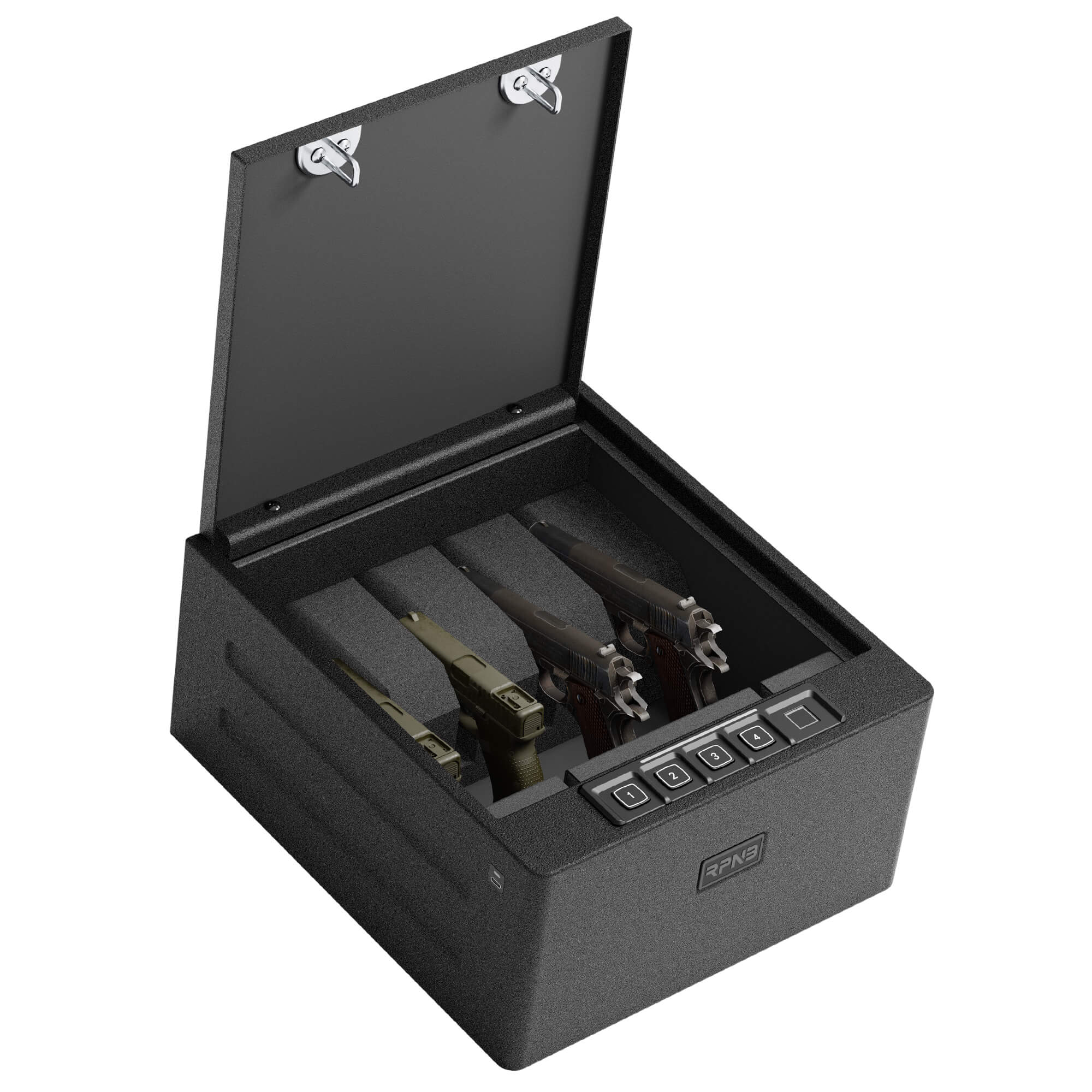 RPNB Biometric 4 Pistols High-Capacity Gun Safe for Handgun with Digit