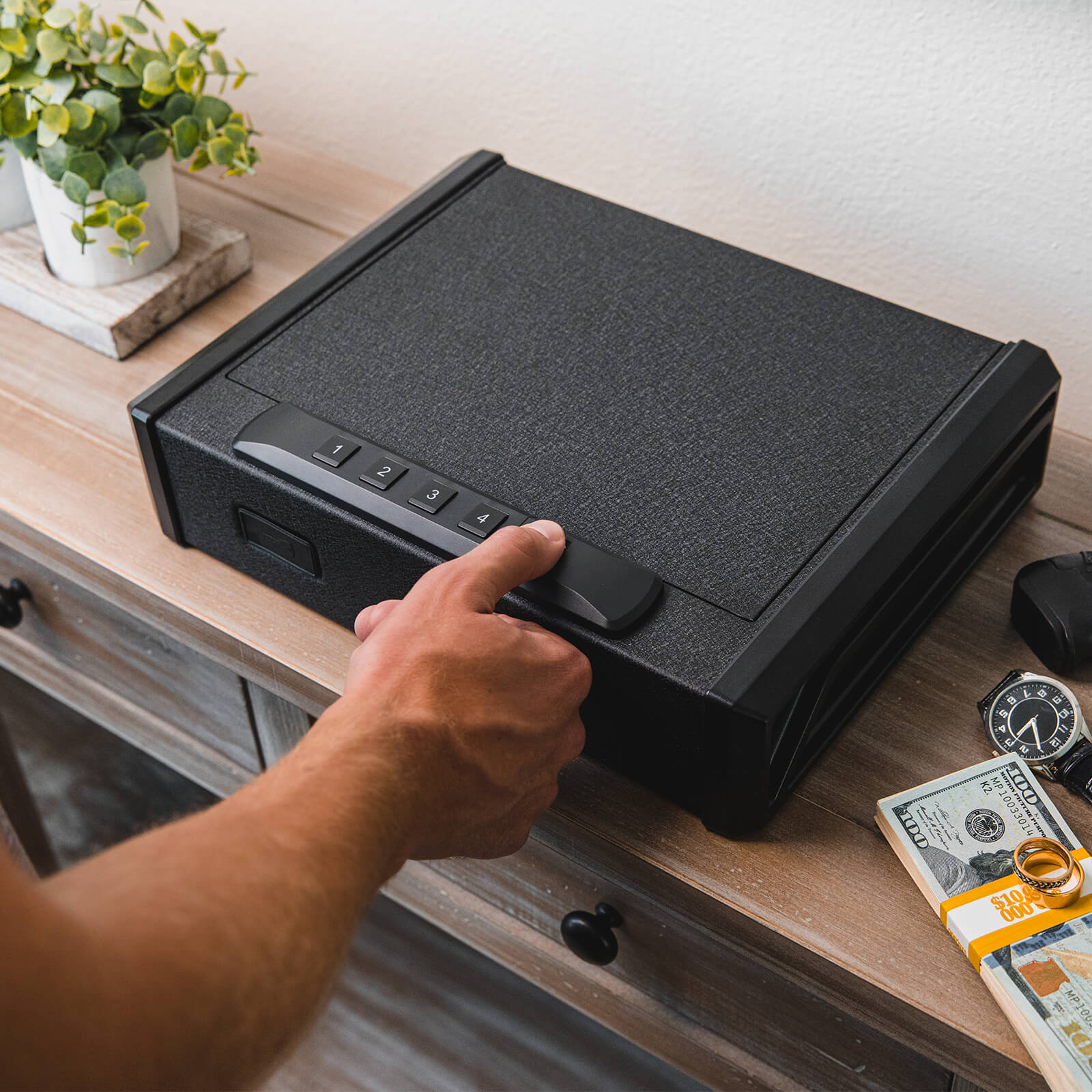 RPNB Gun Safe with Biometric Fingerprint Lock-CA DOJ Approved Quick ...